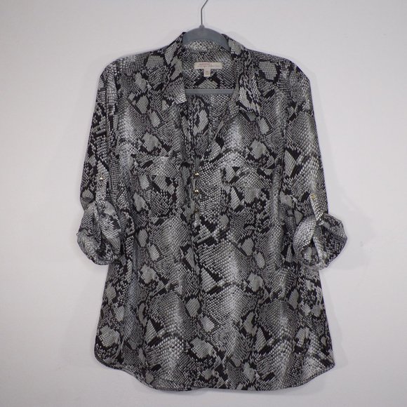 Banana Republic | Tops | Br Heritage Collection Snakeskin Popover ...